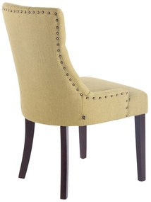 Jídelní židle Mossley - látkové čalounění - tmavé nohy | zelená