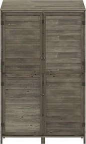 Zahradní kůlna antracitová 102x52x174,5cm masivní jedlové dřevo 152192