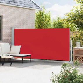 Zatahovací boční markýza 180 x 500 cm červená 313410