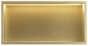 Rea Rea, LED polička na zapuštění 60x30x10 cm, 12W, 3000K, zlatá matná, REA-08543