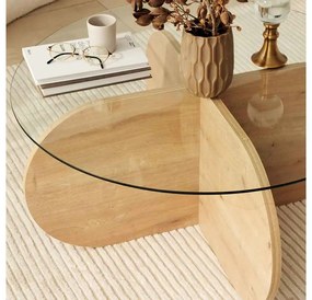 Designový konferenční stolek Jameela 75 cm vzor safírový dub