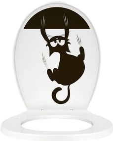 BISK Erga Iris, toaletní WC sedátko z polypropylenu, bílá se vzorem Kočka, ERG-07992