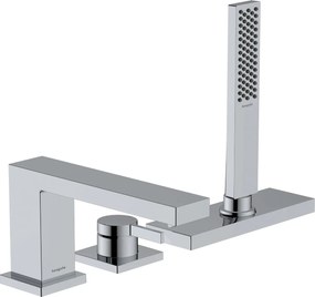 Hansgrohe Tecturis E, 3-otvorová baterie na okraj vany, chromová, HAN-73443000