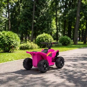 AIYAPLAY Dětské elektrické čtyřkolky 6V, dětská čtyřkolka s lithium-akumulátorem, funkce vpřed, ovládání tlačítkem na řídítkách, 1,5-2 roky, světle č…