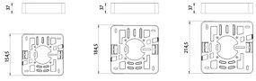 PANLUX LED DOWNLIGHT SQUARE vestavné hranaté LED svítidlo IP66 24W - teplá bílá