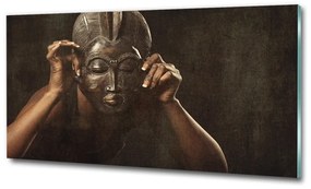 Wallmuralia Foto obraz sklo tvrzené Africká maska 100x50