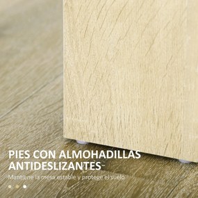 HOMCOM jídelní stůl pro 4-6 osob, obdélníkový, moderní styl, nosnost 50 kg, 120 cm D x 69 cm Š x 75 cm V, dub