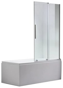 BPS-koupelny Dvoudílná vanová zástěna HYD-ATA 120x150 chrom/transparent
