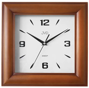 JVD Dřevěné čitelné tiché nástěnné hranaté hodiny JVD NS20183.3