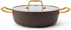 Elmich Nepřilnavá keramická servírovací pánev Zen Ø 28 cm - hnědo zlatá
