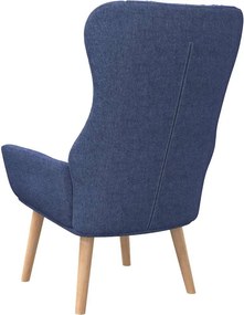 Relaxační křeslo modré textil 341398