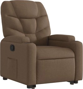 Zvedací polohovací křeslo hnědé textil 3204600