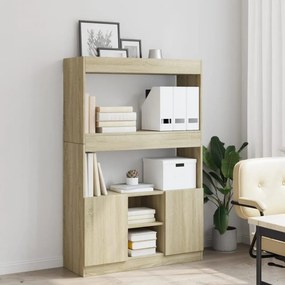Skříň highboard dub sonoma 92 x 33 x 140 cm kompozitní dřevo 3309611