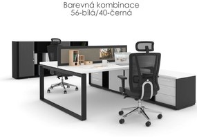 Kancelářský stůl EPIC (6.osoby), 360/420/480/540cm, kovová podnož O