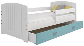 ImportWorld Dětská postel Magdaléna 80x160 B5, bílá/modrá + rošt a matrace