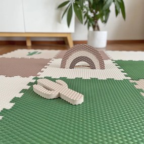 Vylen Minideckfloor podlaha 9 dílů - kaktus, lenochod a duha 230088
