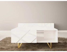 Konferenční stolek 100 2K Nivotis 02, Barva:: bíla / bíly lesk