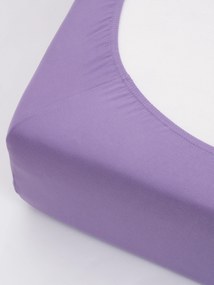 MK Lůžkoviny Jersey prostěradlo s elastanem Deluxe 220 × 200 cm – levandulové