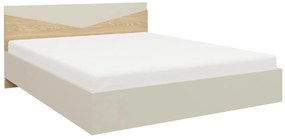 Manželská postel 165 cm Avain (světlobéžová + dub olejovaný). 1087313