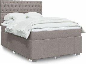 Box spring postel s matrací taupe 140x190 cm textil 3293974