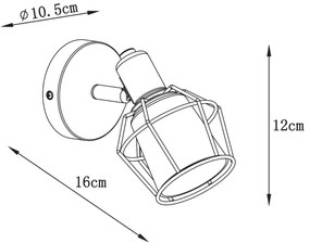 Lucide 77977/01/30 - Bodové svítidlo NILA 1xE14/25W/230V