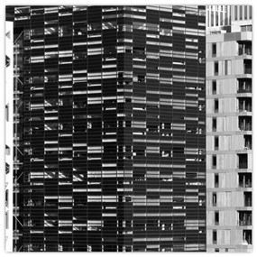 Obraz černobílé architektury (30x30 cm)
