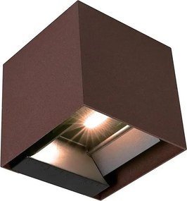 LED Sol nástěnné svítidlo se sen LED/9W/3,7V 3000/4000/5000K IP65 2600 mAh hnědá