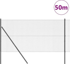 Zemní upevnění svařované drátěné ploty 50 x 1 m Šedá Síťovina 3351878