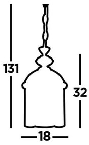 Searchlight 3003-10CC Závěsné svítidlo LANTERN lesklý chrom