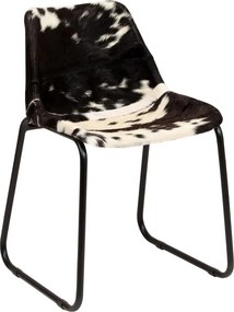 vidaXL Jídelní židle 6 ks pravá kůže [275277] Barva: Černobílý
