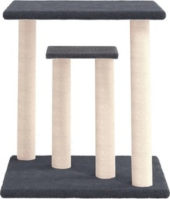 Škrabadlo pro kočky s plošinami tmavě šedé 50 cm 172045