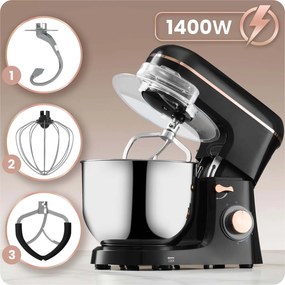 Berdsen 1400 W BD-756 3-v-1 planetární mixér kuchyňský robot 6l