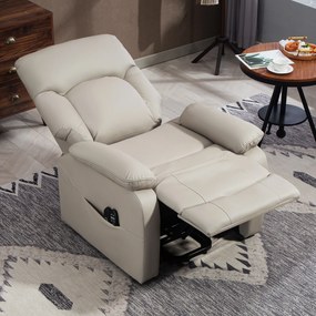 HOMCOM elektrické křeslo pro vstávání, elektrické relaxační křeslo s masážní a vyhřívací funkcí, 89 x 94,5 x 103 cm, šedá