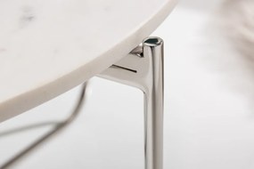 Designový konferenční stolek Tristen 62 cm mramor bílý