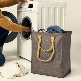 Šedý látkový koš na prádlo 53 l Laundry Hub Tweed – Rolser