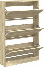 vidaXL Botník 80 x 21 x 125,5 cm kompozitní dřevo [839926] Barva: dub sonoma