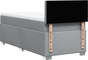 Box spring postel s matrací světle šedá 80 x 200 cm textil 3285729