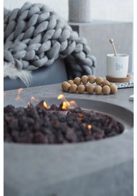 Luxusní zahradní stůl s ohništěm - METROPOLIS - šedý