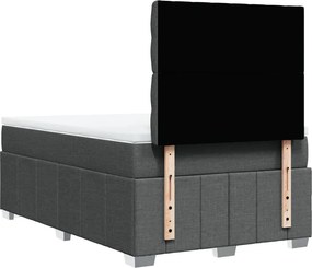 Box spring postel s matrací tmavě šedá 120x190 cm textil 3291615