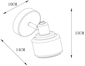 Lucide 77979/01/30 - Bodové svítidlo BJORN 1xE14/40W/230V černá