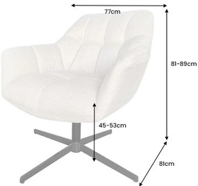Designové otočné křeslo Vallerina béžové