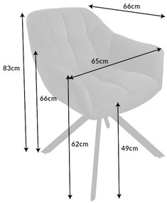 Designová otočná židle Vallerina antracitová