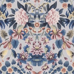 Květovaná tapeta IKEBANA DAMASK Designers Guild Odstín Tapety: Blue PDG1156/04