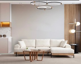 Hanah Home Rohová pohovka ETI dub bílá pravá 280 cm