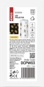 LED vánoční projektor EMOS DCPW03 ZY2309 hvězdičky vnitřní použití 3xAAA nebo USB