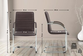 Konferenční židle Tira umělá kůže – hnědá