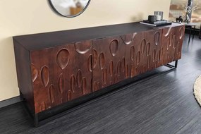 Designová komoda Lameez 175 cm tmavě hnědá akácie