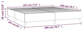 Rám postele cappuccino 200x200 cm umělá kůže