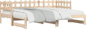 vidaXL Výsuvná postel 2x (80 x 200) cm masivní borovice [840385] Barva: Černá
