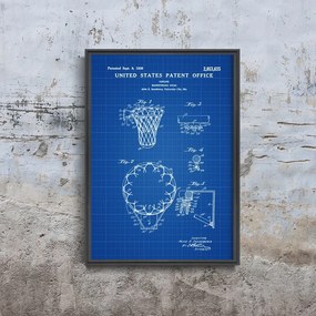 Retro plakát Retro plakát Basketbalový obruč USA USA